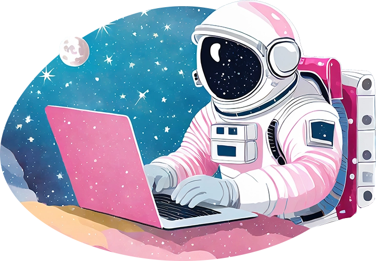 Astronautul Roz "Your Digital Pathfinder" for Custom Web Development